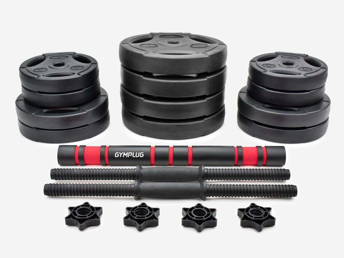 40KG Dumbbell Barbell Weight Plates Set